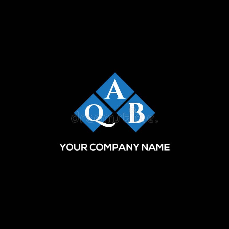 QAB Letter Logo Design on BLACK Background. QAB Creative Initials ...