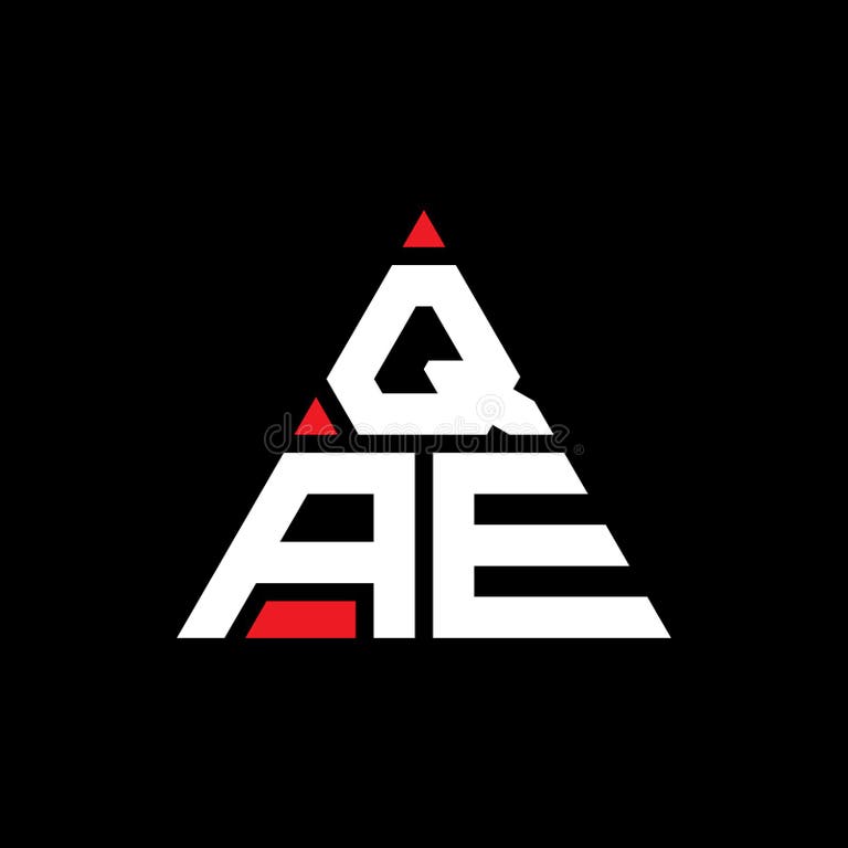 QAE Triangle Letter Logo Design with Triangle Shape. QAE Triangle Logo ...