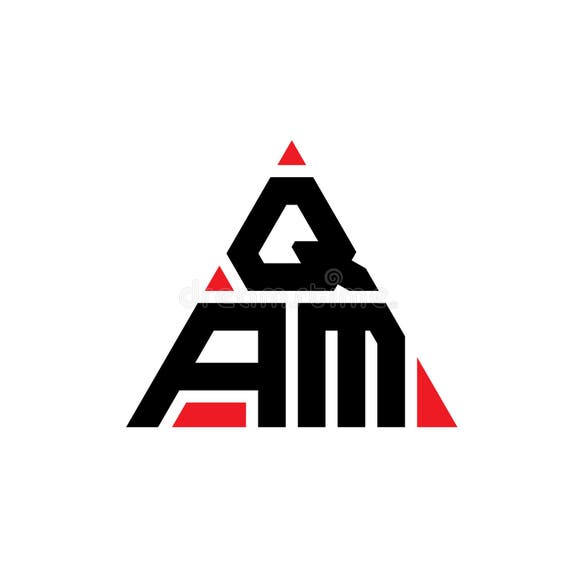 QAM Triangle Letter Logo Design with Triangle Shape. QAM Triangle Logo ...