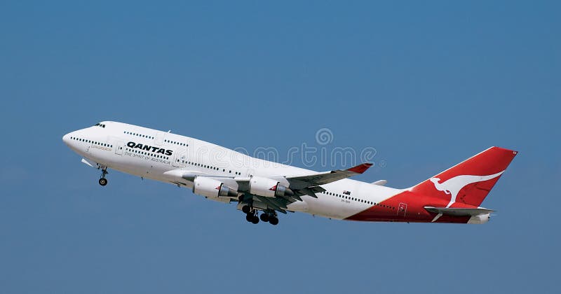 Qantas Boeing 747 Jet Taking Off Editorial Photo - Image of tourism ...
