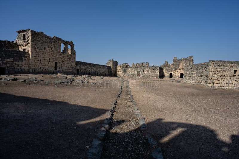 Qasr Al Azraq Castle in Jordan Stock Image - Image of ancient, castle ...