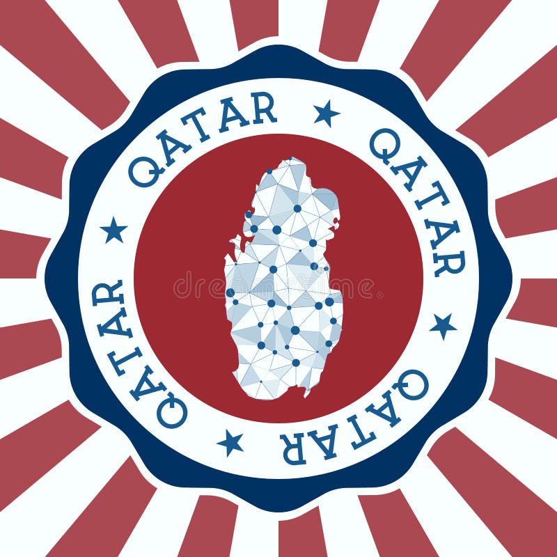 Qatar Badge. stock vector. Illustration of asia, icon - 217080528
