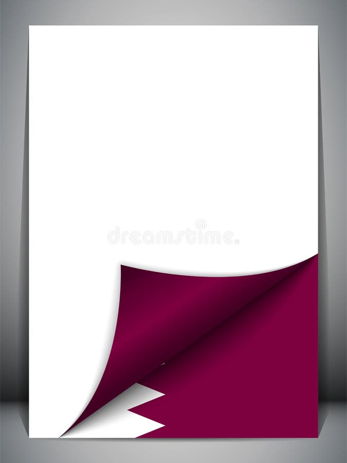 Qatar Country Flag Turning Page Stock Vector - Illustration of ...