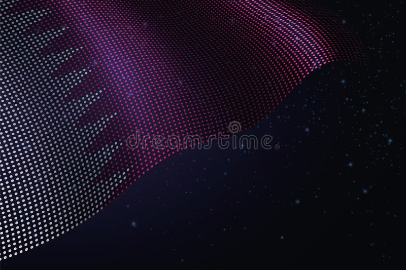Qatar Digital Flag Made of Dots Over a Starry Background Stock Vector ...