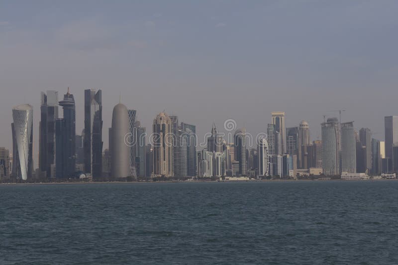 Qatar, Doha, City, Modern, Arabic, Architecture Editorial Stock Image ...