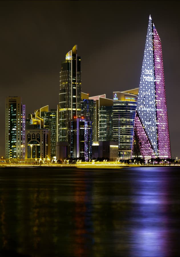 Qatar Energy Building Doha Skyline Qatar Stock Image - Image of ...