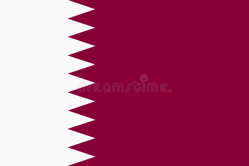Qatar Flag Background Illustration Maroon White Nine Serrated Edges ...
