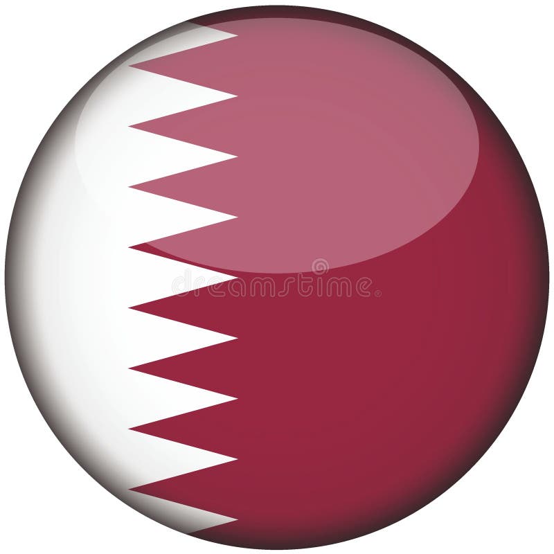 Qatar Flag 3d Round Style Vector, Editable Stock Vector - Illustration ...