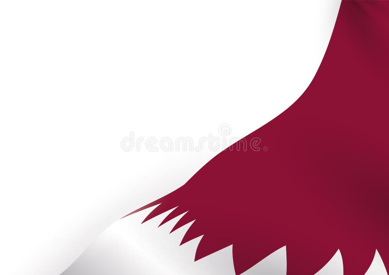 Qatar Flag Decorating the Right Side, Vector Illustration Stock Vector ...