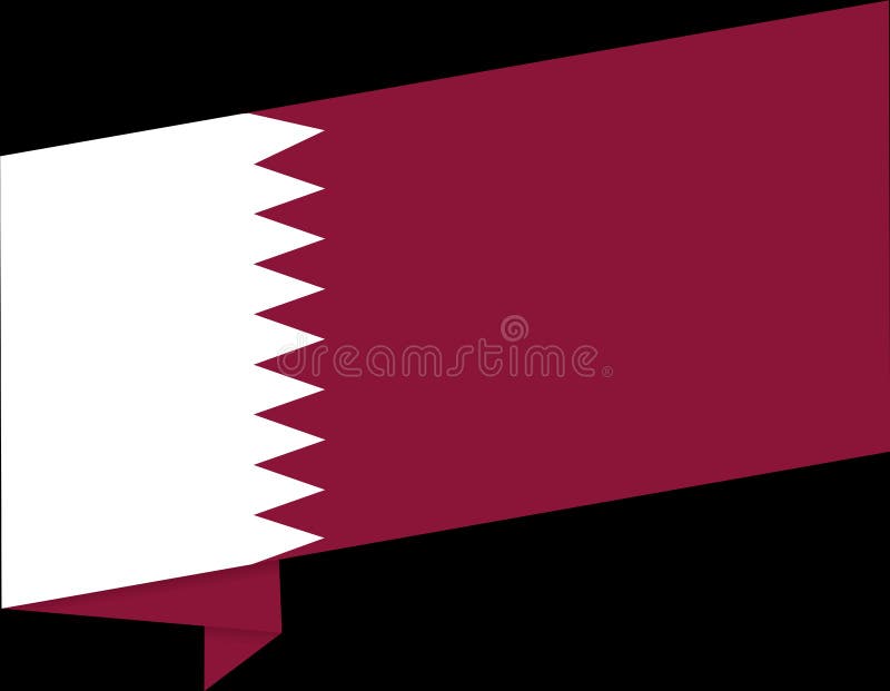 Qatar Flag Flying on White Background Stock Vector - Illustration of ...
