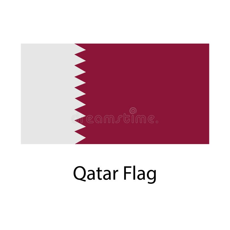 Qatar flag stock vector. Illustration of national, logo - 257251585