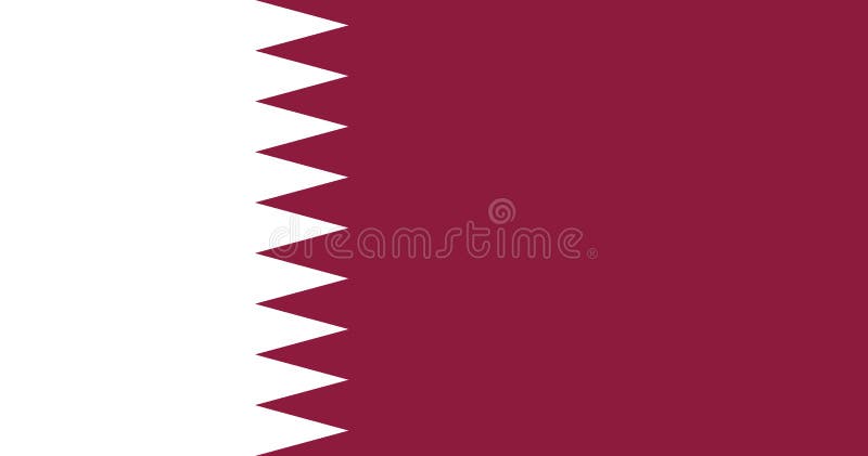 Qatar Flag with Original RGB Color Vector Illustration Stock ...