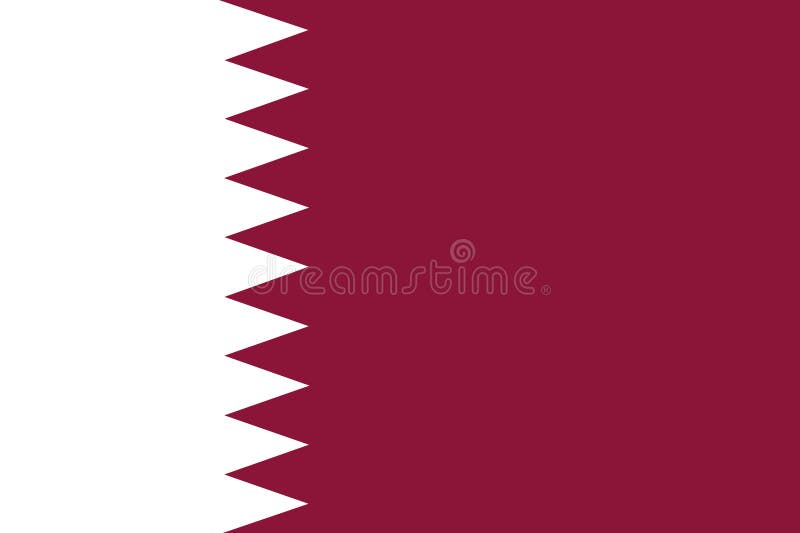 Qatar Flag Standard Shape and Color Stock Vector - Illustration of ...