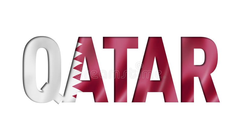 Qatar Typography Design With Building Letters Stock Vector ...