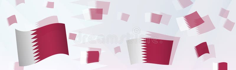 Qatar Flag-themed Abstract Design on a Banner. Abstract Background ...