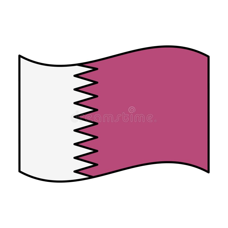 Qatar flag stock vector. Illustration of national, logo - 257251585