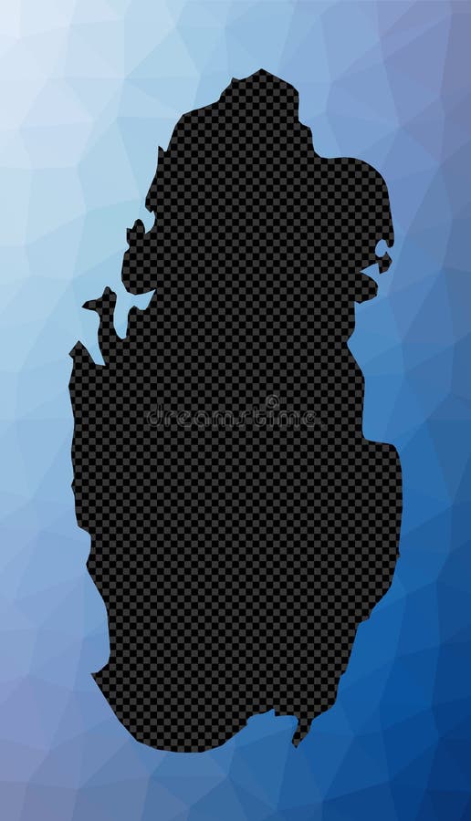 Qatar geometric map. stock vector. Illustration of digital - 178168023