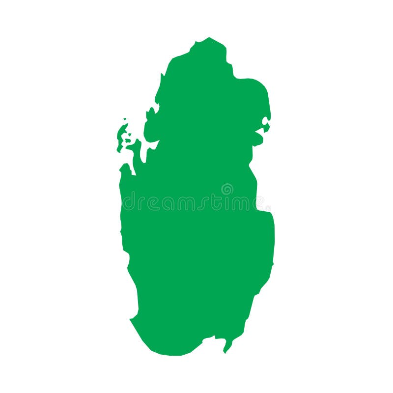 Qatar Map Boundary stock vector. Illustration of white - 390556997
