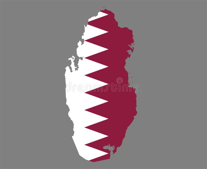 Qatar Flag National Asia Emblem Map Icon Vector Stock Vector ...