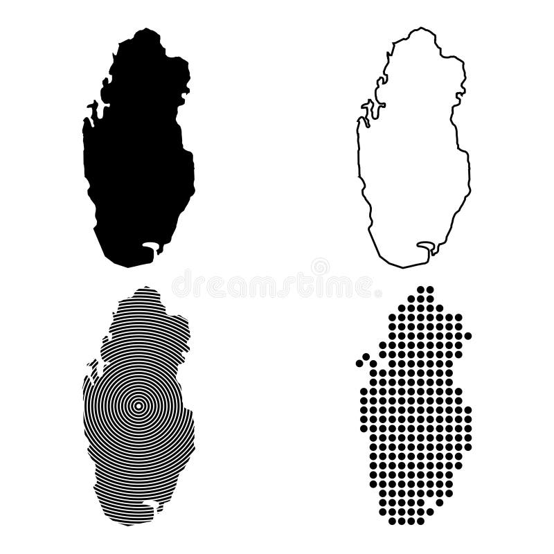 Qatar map icon stock vector. Illustration of city, doha - 360232140