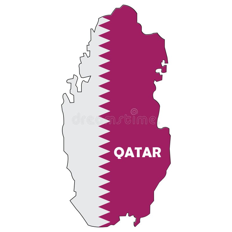 Qatar map icon stock vector. Illustration of simple - 285184570