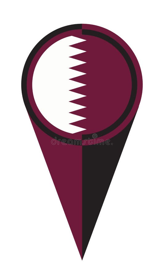 Qatar Map Pointer Location Flag Stock Vector - Illustration of ... Qatar Map Pointer Location Flag Stock Vector - Illustration of ...