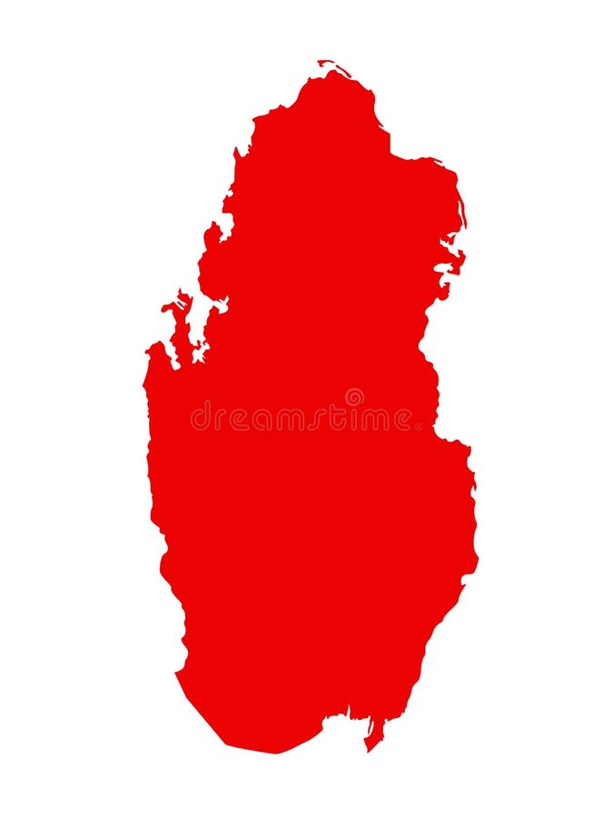 Qatar map - State of Qatar stock vector. Illustration of vector - 135799895