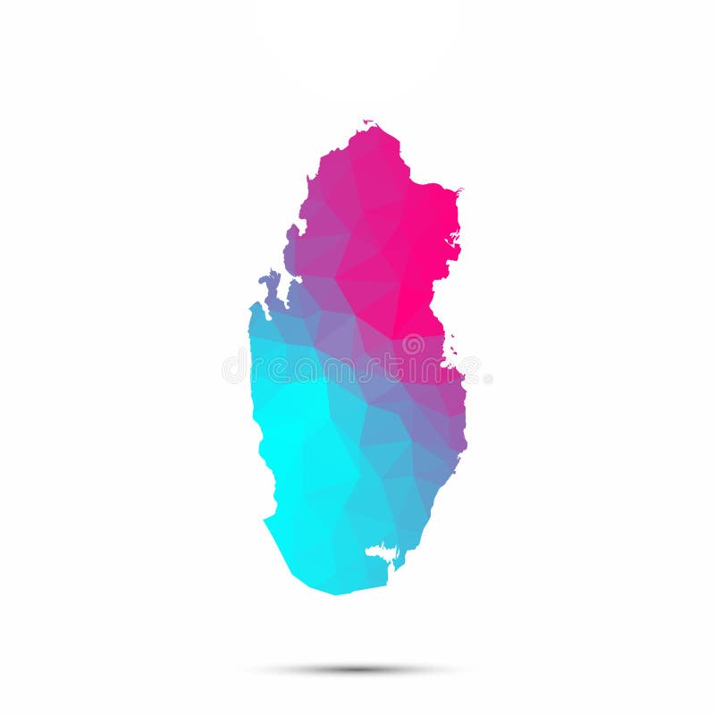 Qatar Map Triangle Low Poly Geometric Polygonal Abstract Style. Stock ... Qatar Map Triangle Low Poly Geometric Polygonal Abstract Style. Stock ...