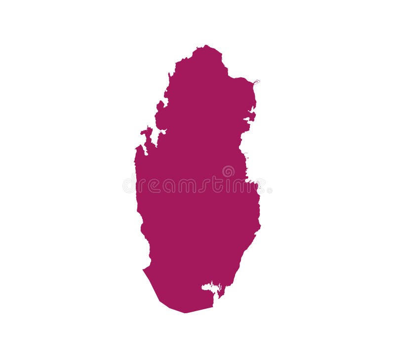 Qatar Map on White Background. Vector Illustration Stock Illustration ...