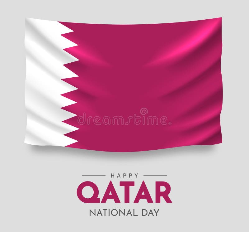 Qatar National Day Design Illustration Vector Background Stock Vector ...