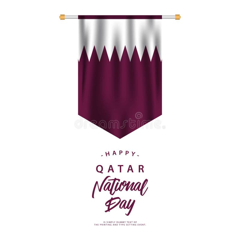 Qatar National Day Vector Design Illustration Stock Vector ...