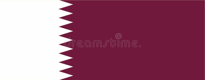 Qatar Official Flag Vector with Standard Size and Proportion. Stock ...