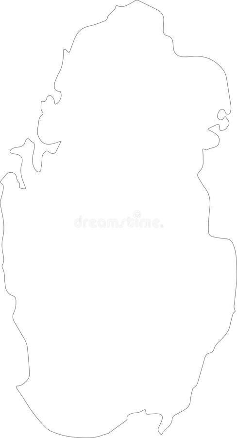 Qatar outline map stock vector. Illustration of transparent - 317468483