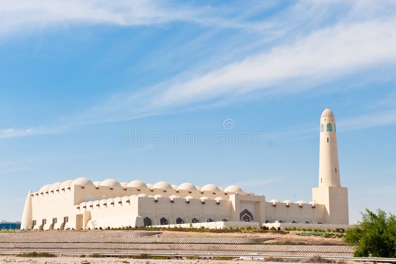 Qatar state mosque stock image. Image of muslim, domes - 17300183