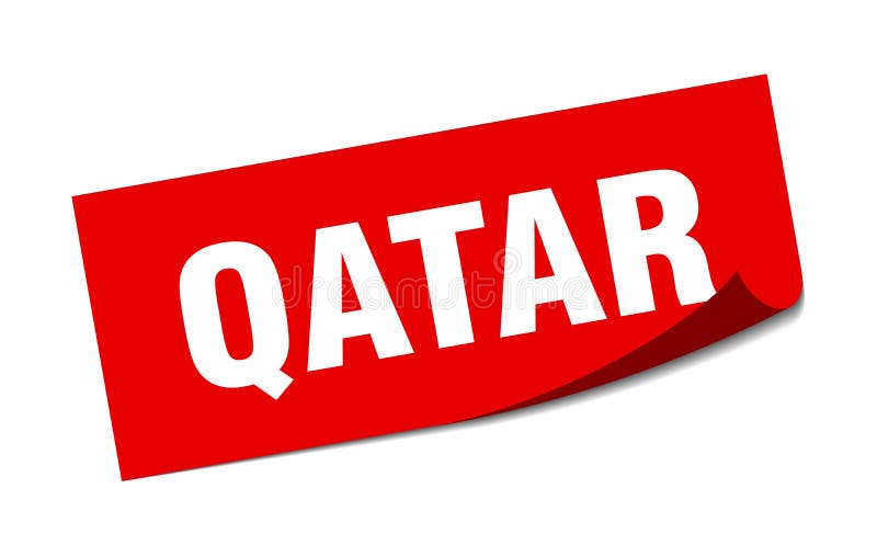 Qatar Sticker. Qatar Square Peeler Sign Stock Vector - Illustration of ...