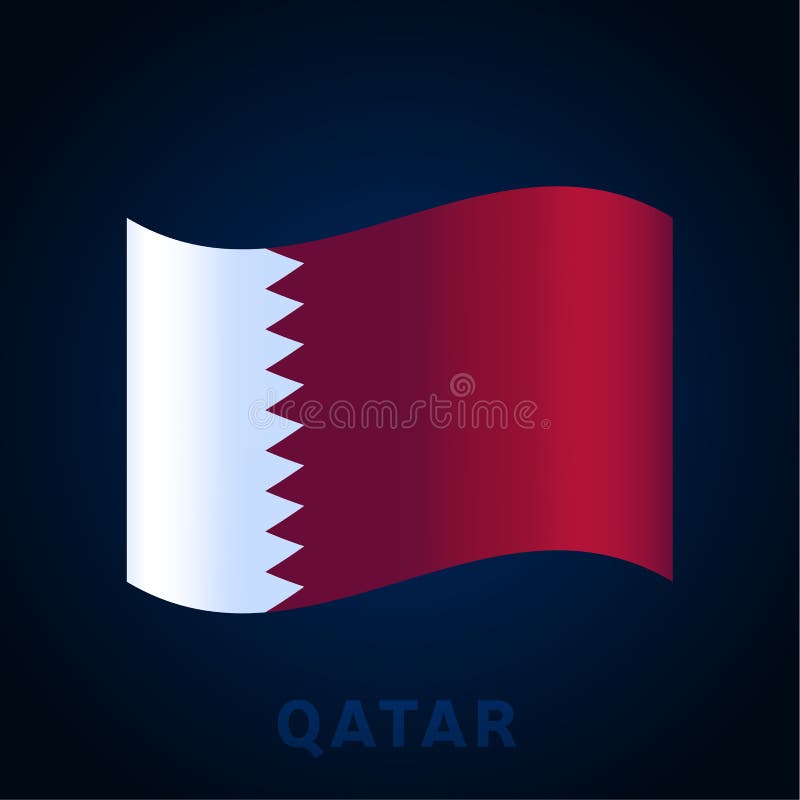 Qatar Wave Vector Flag. Waving National Official Colors and Proportion ...