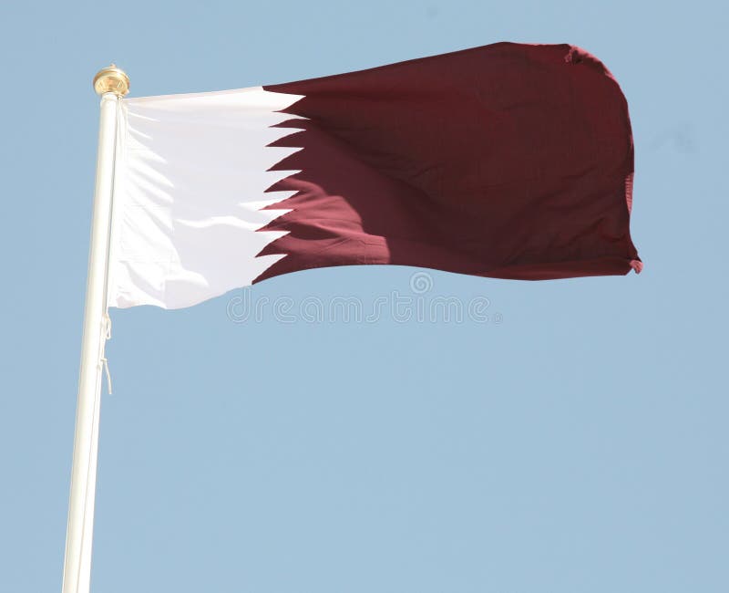Qatari flag stock image. Image of arabia, persian, maroon - 1945313