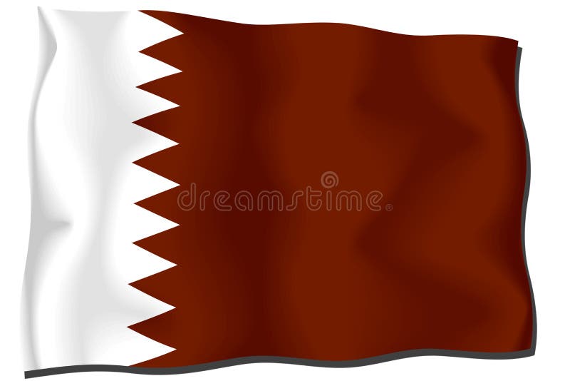 Qatari Flag stock illustration. Illustration of culture - 6910496