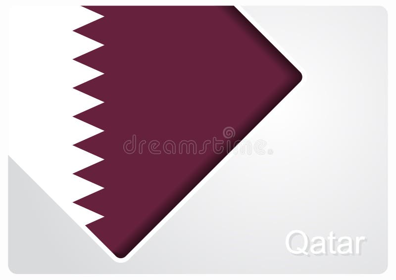 Qatari Flag Design Background. Vector Illustration. Stock Vector ...