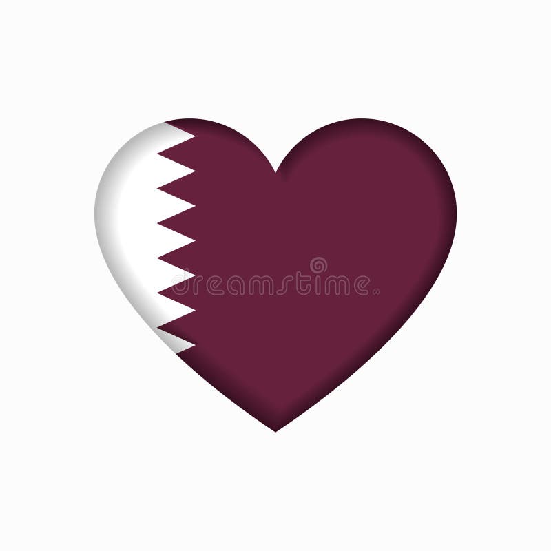 Qatari Flag Heart-shaped Map Pointer Layout. Vector Illustration. Stock ... Qatari Flag Heart-shaped Map Pointer Layout. Vector Illustration. Stock ...
