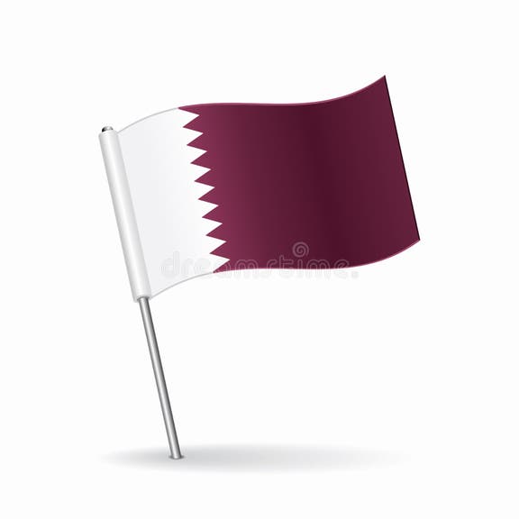 Qatari Flag Map Pointer Layout. Vector Illustration. Stock Vector ...