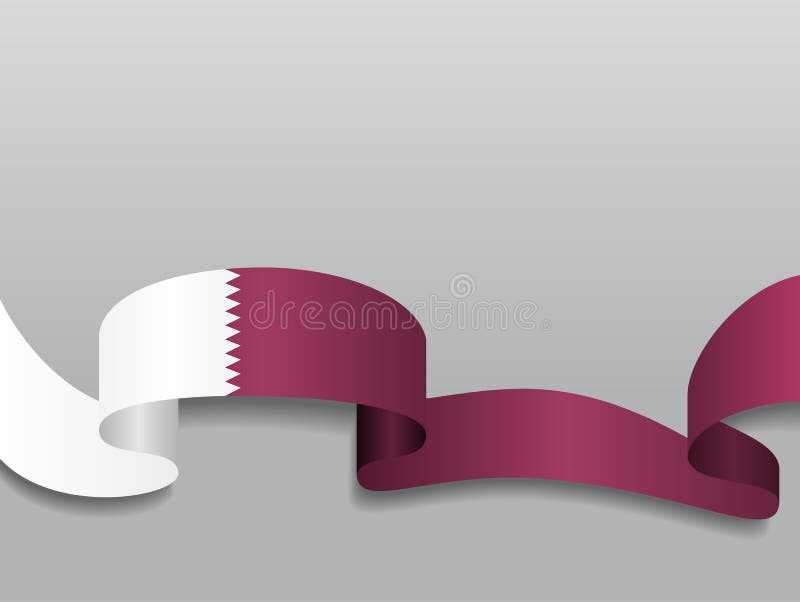 Qatari Flag Wavy Abstract Background. Vector Illustration. Stock Vector ...