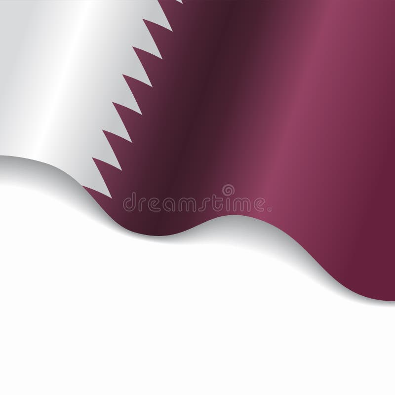 Qatari Flag Wavy Abstract Background. Vector Illustration. Stock Vector ...