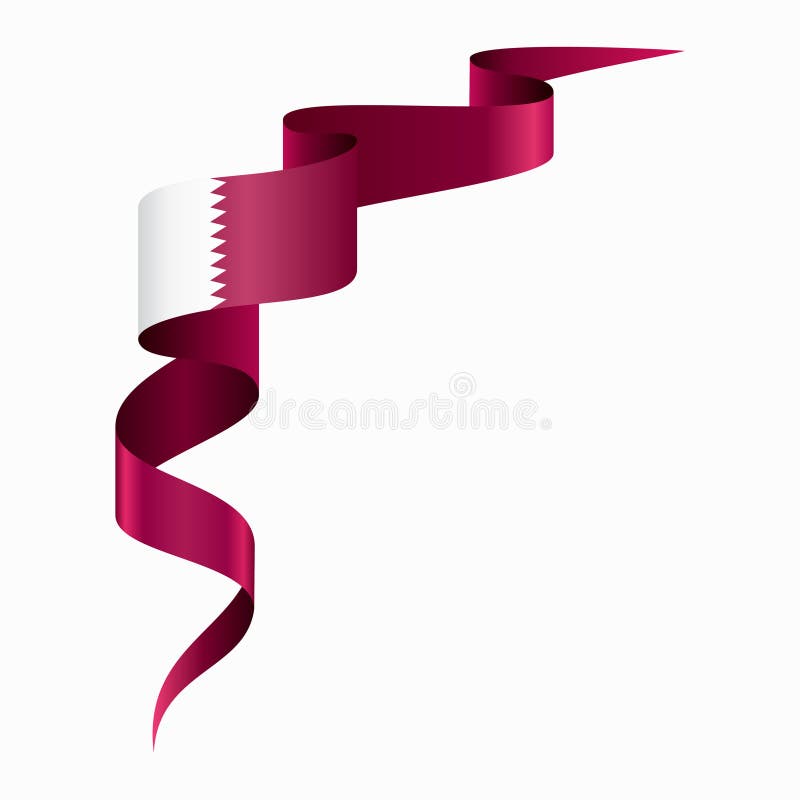 Qatari Flag Wavy Abstract Background. Vector Illustration. Stock Vector ...