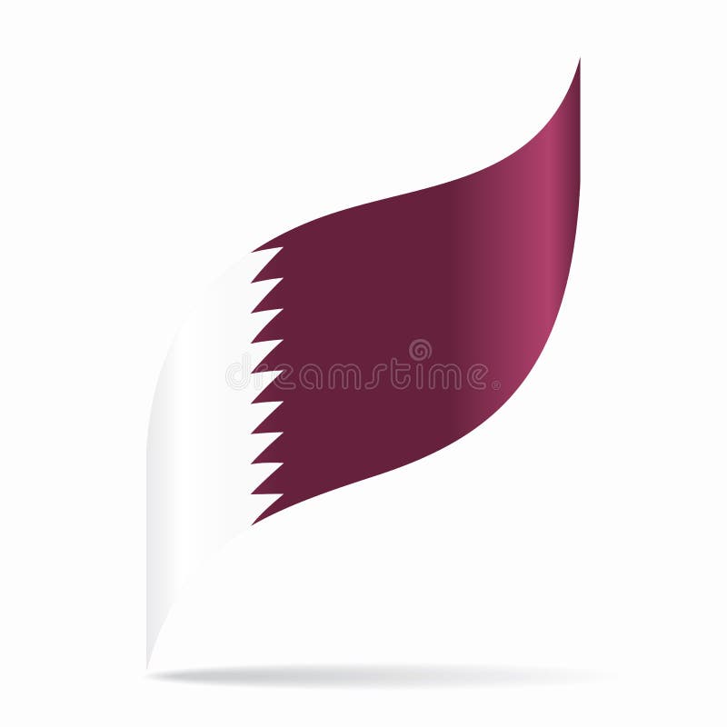 Qatari Flag Wavy Abstract Background. Vector Illustration Stock ...