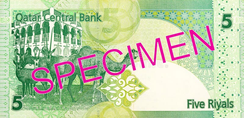 10 Qatari Riyal Bank Note Bank Note Full Frame Reverse Stock Photo ...