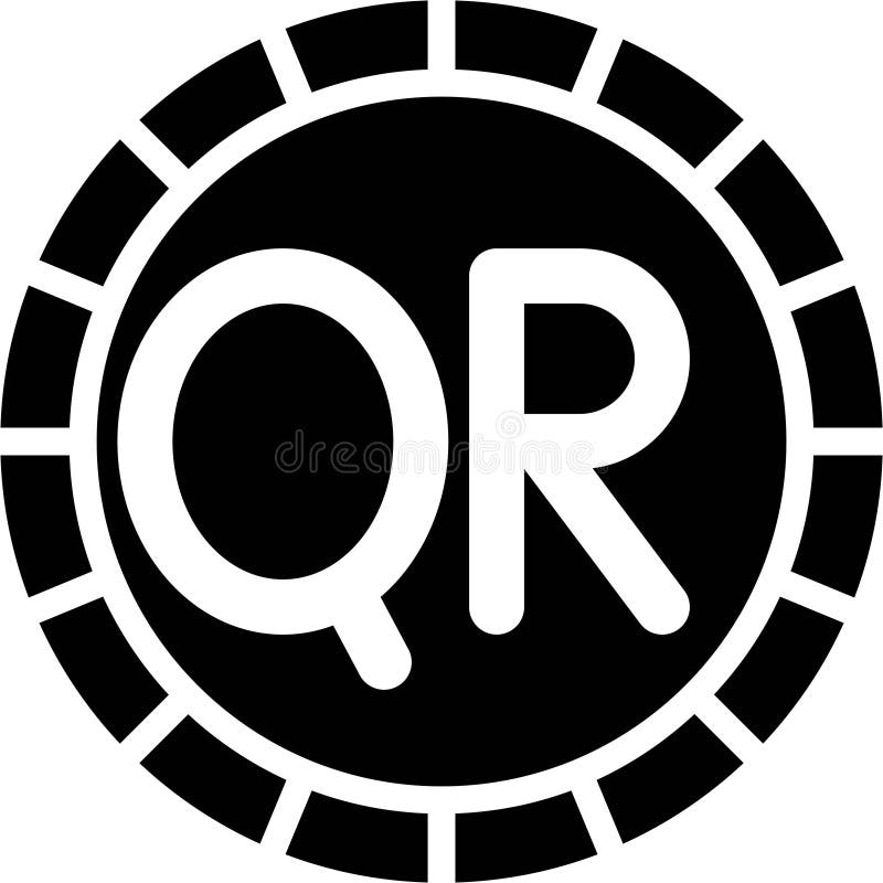 Qatari Riyal Sign, Currency of the State of Qatar Stock Vector ...