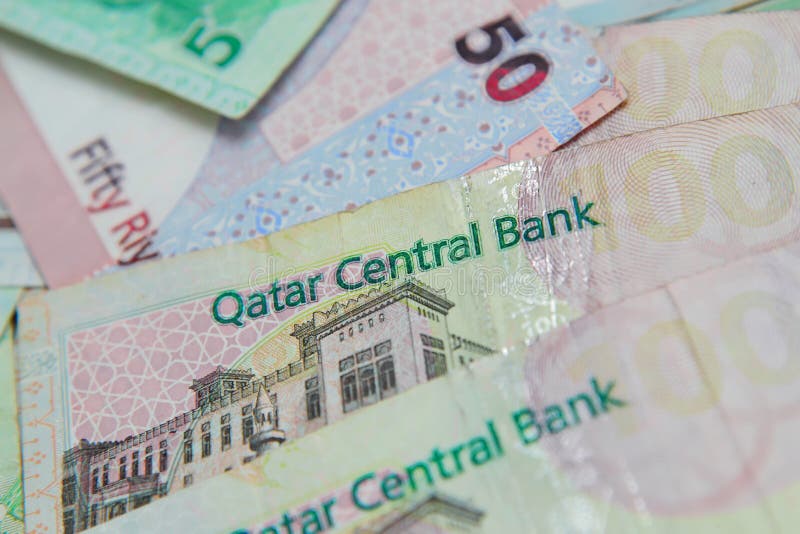 Qatari riyals stock photo. Image of petro, currency, exchange - 86918