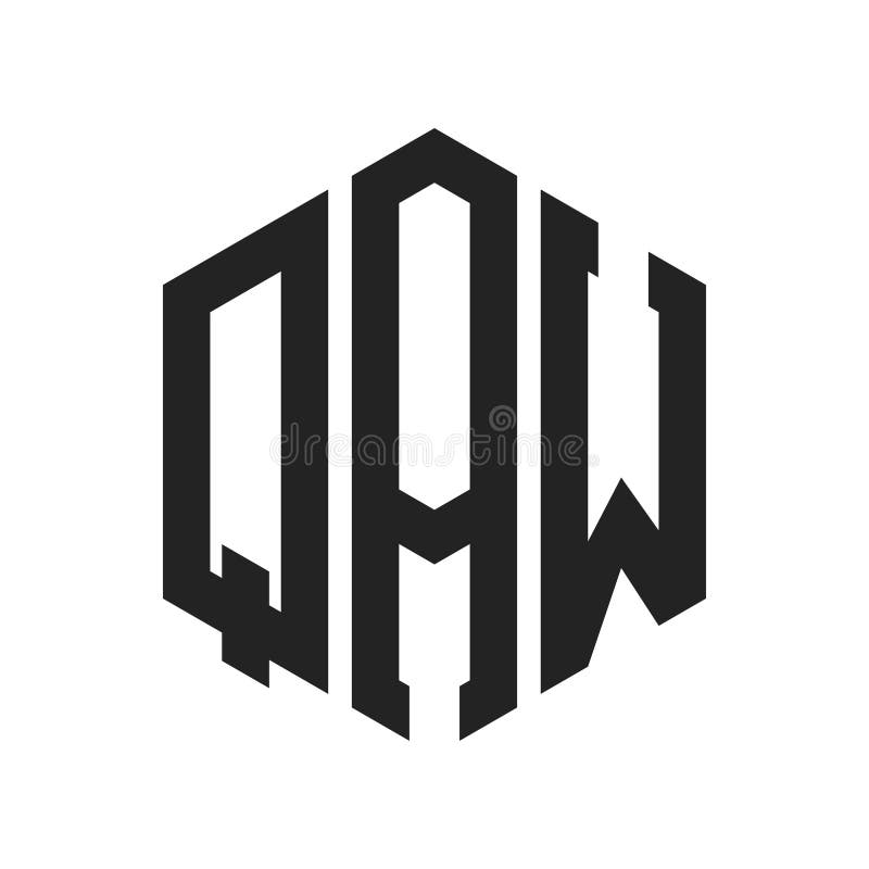 QAW Logo Design. Initial Letter QAW Monogram Logo Using Hexagon Shape ...