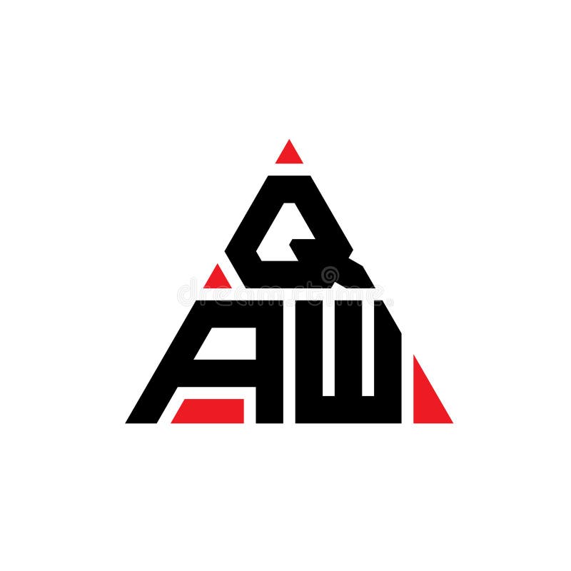 QAW Triangle Letter Logo Design with Triangle Shape. QAW Triangle Logo ...